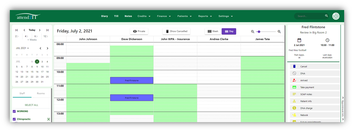 Managing Patients Appointment - MultiClinic